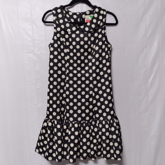 Modcloth | Dresses | Modcloth Fervour Black White Polka Dot Dress Retro ...